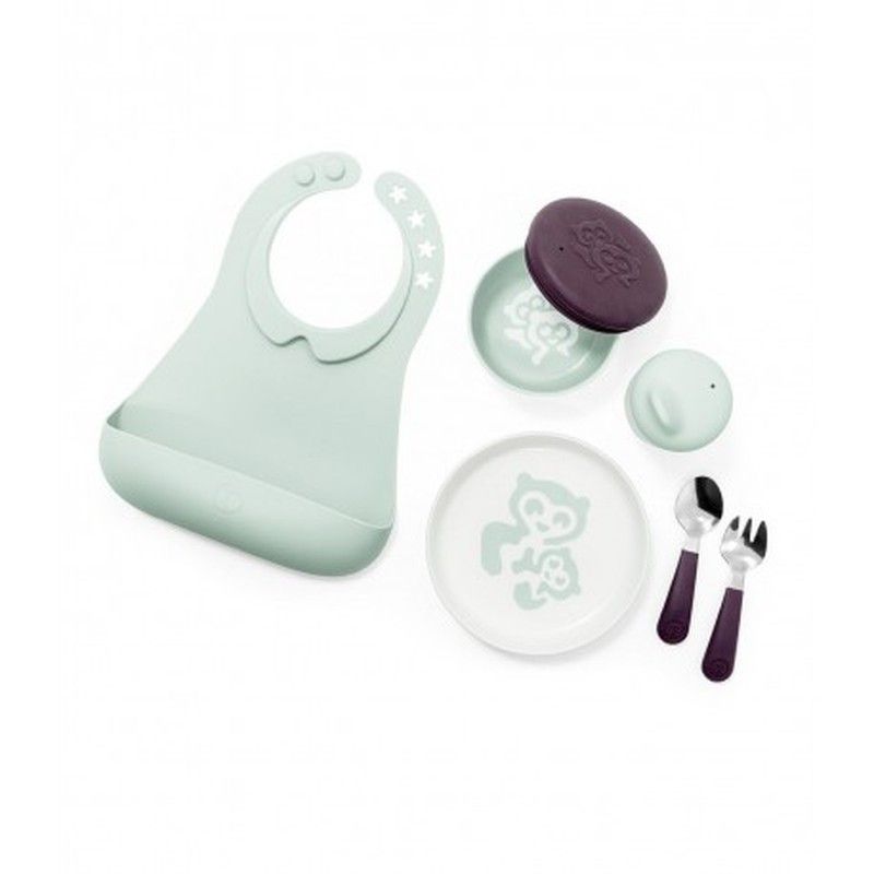 Vajilla Stokke Munch Completa Soft Mint (5 accesorios) — Noari Kids